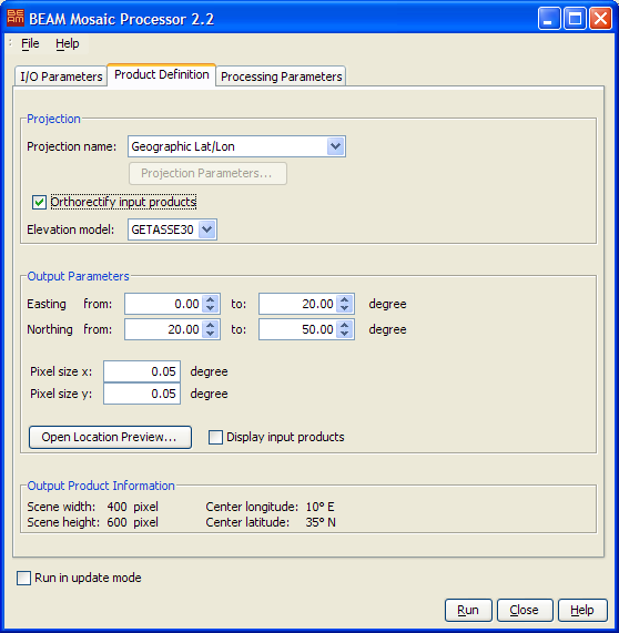BEAM Level 3 Mosaic Processing Description